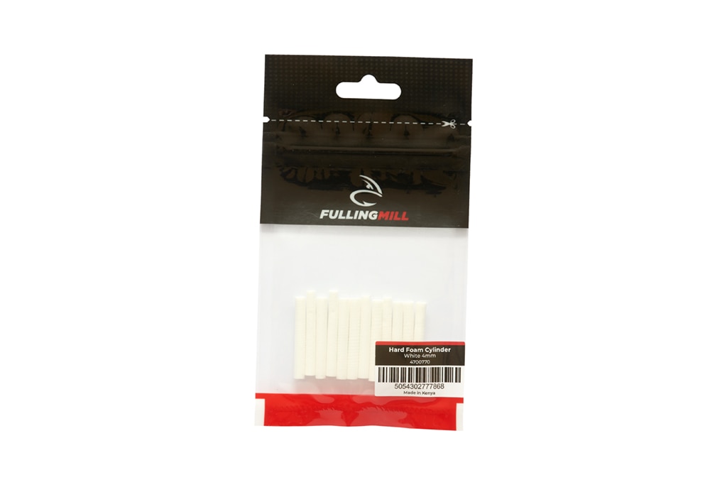 Hard Foam Cylinder White | Fulling Mill Fly Tying